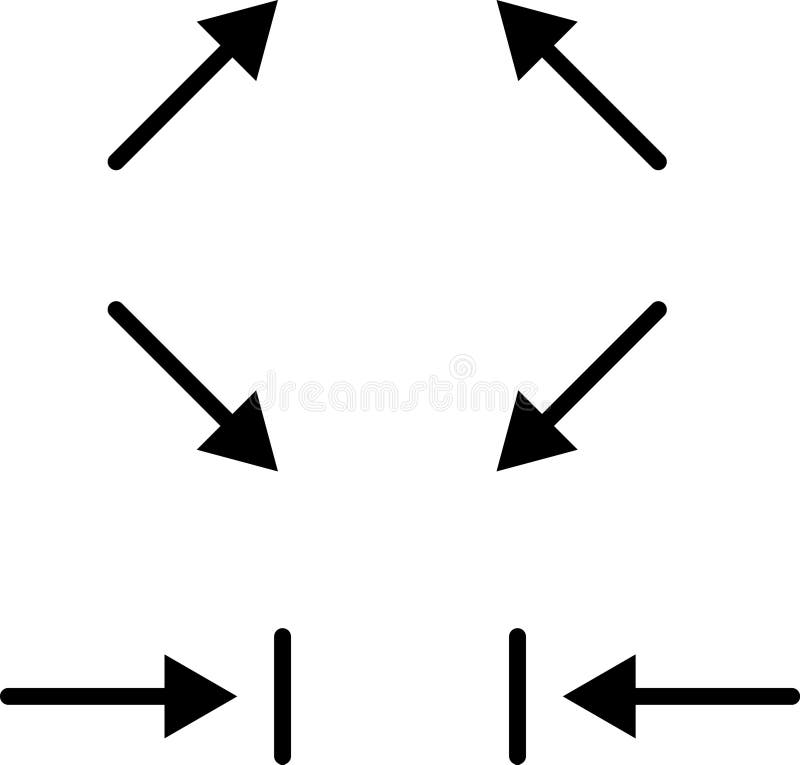 Simple Arrows Icon Set. Line Arrows Stock Vector - Illustration of ...