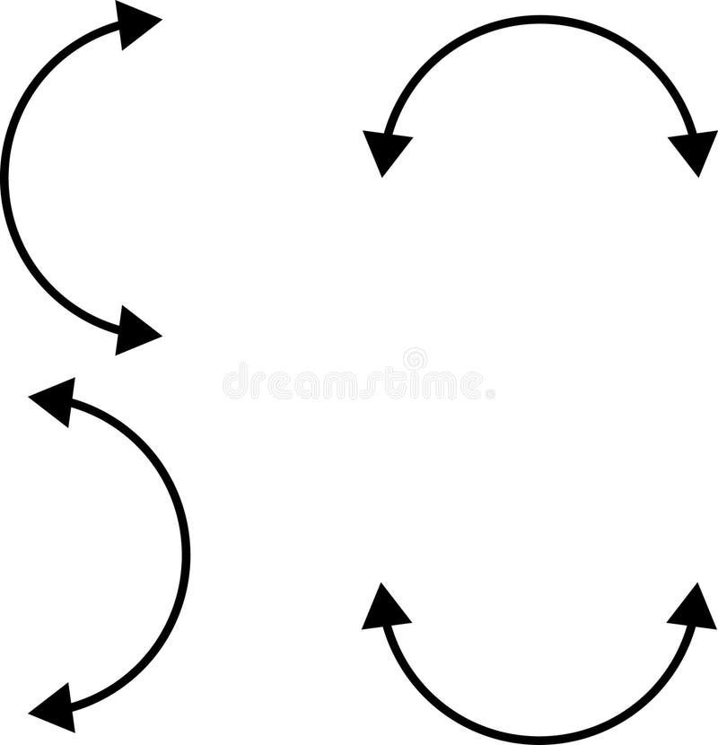 Simple Arrows Icon Set. Line Arrows Stock Vector - Illustration of ...