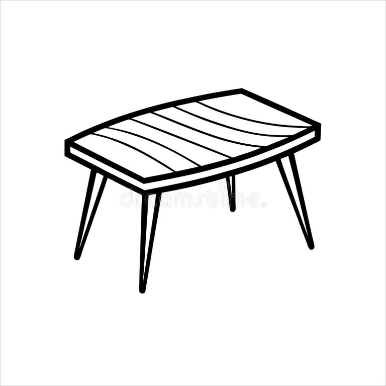 Decorative Coffee Table Graphic for Logos and Clipart Stock Vector ...