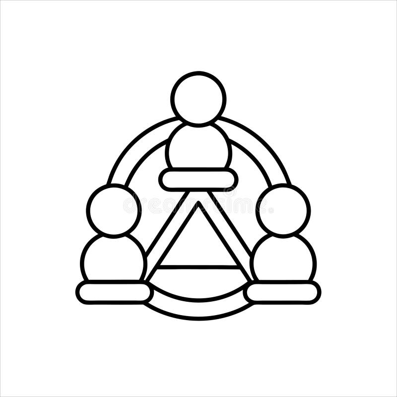 Interaction Icon Vector in Outline Style on White Background Stock ...