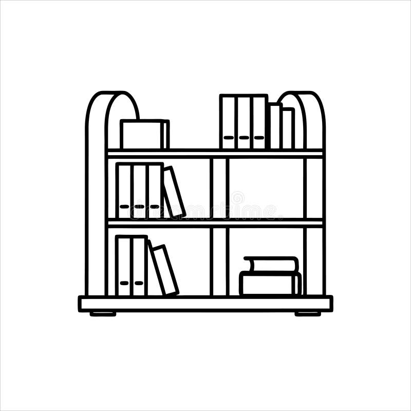 Minimalist Bookshelf Graphic Design for Digital Use Stock Vector ...
