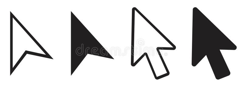 Cursor Icon Set. Mouse Pointer Symbol Collection Stock Vector ...
