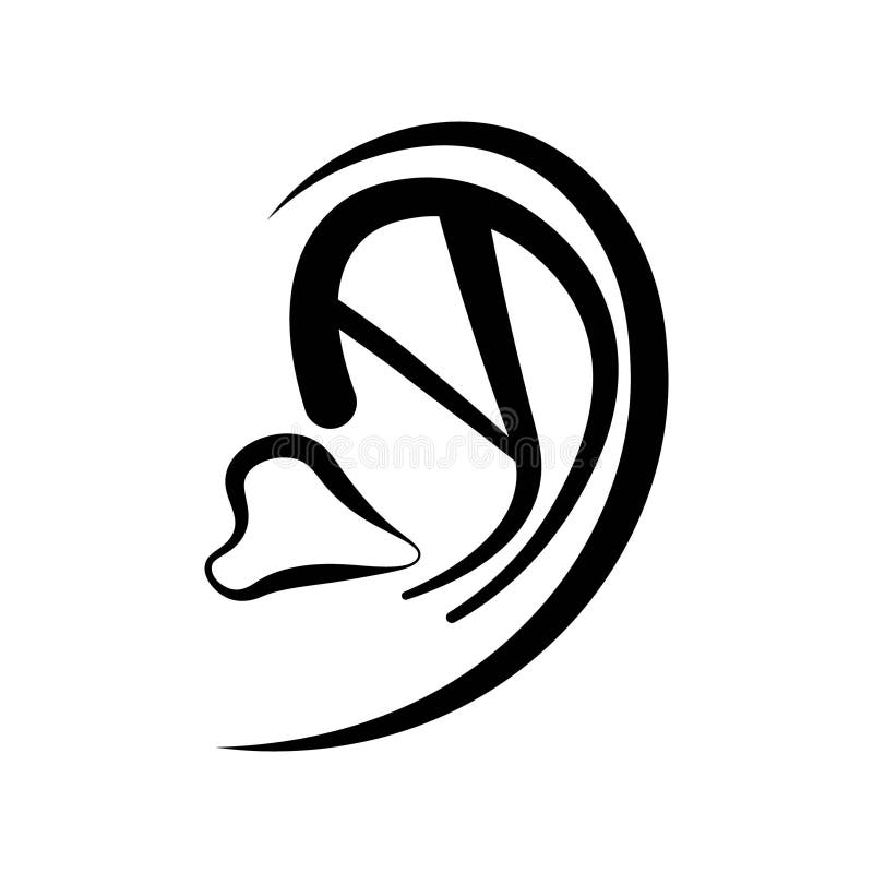 Ear Icon Black Stock Illustrations – 30,268 Ear Icon Black Stock ...