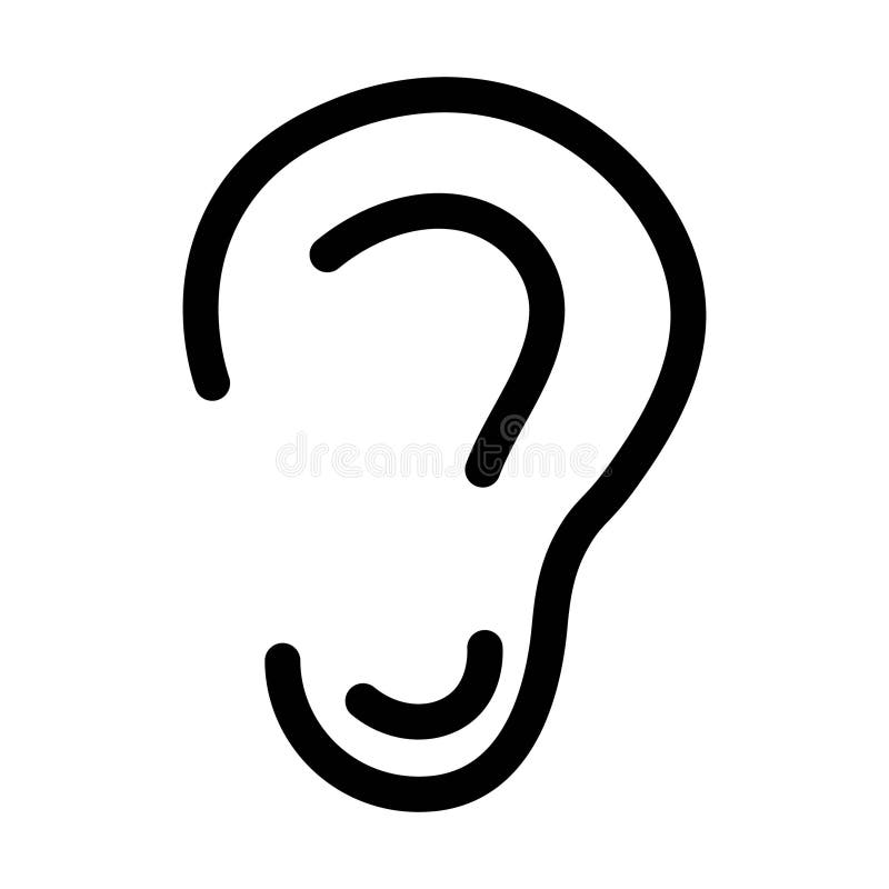 Ear Icon Black Stock Illustrations – 30,537 Ear Icon Black Stock ...