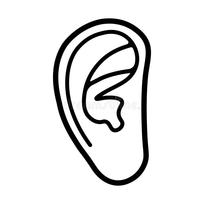 Ear Icon Black Stock Illustrations – 30,268 Ear Icon Black Stock ...