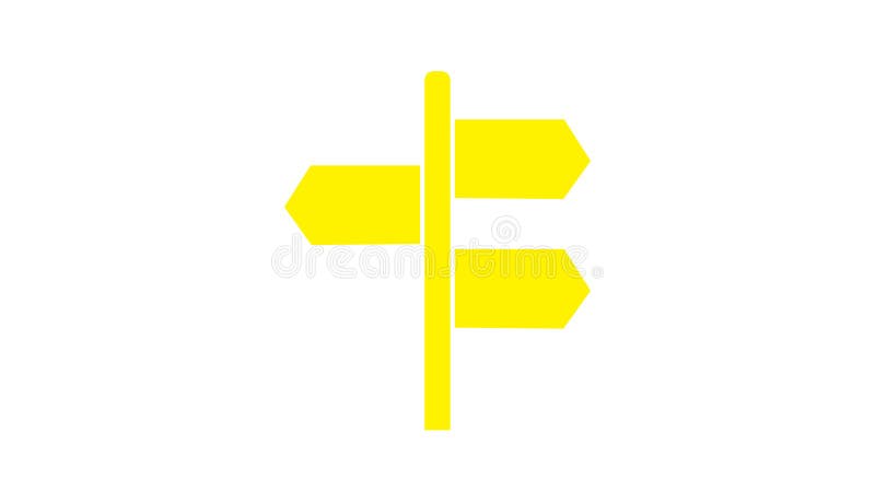 Road direction arrows icon stock illustration. Illustration of ...