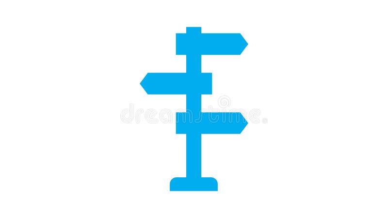 Road direction arrows icon stock illustration. Illustration of ...