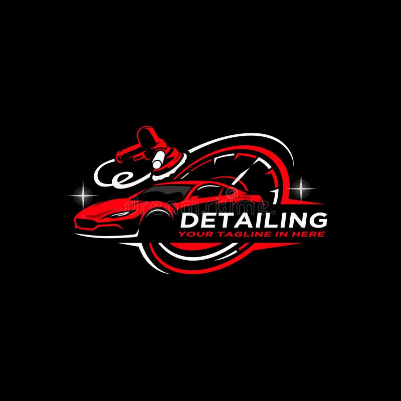 Modern Creative Car Detailing Logo Stock Illustration - Illustration of ...