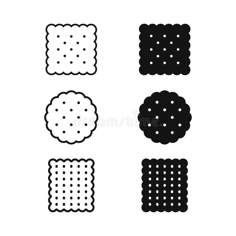 Biscuit Icon Vector Illustration. Cookie, Cracker, Snack Icon Symbol ...