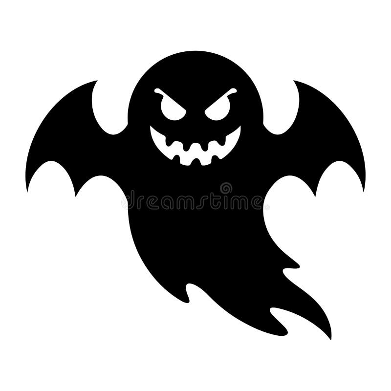 Halloween Ghost Flying Character Icon Vector Illustration Design ...