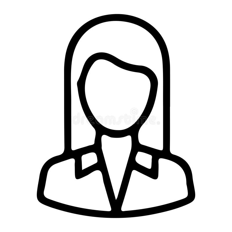Woman Profile Icon Vector. Outline Woman Profile Sign. Isolated Contour ...