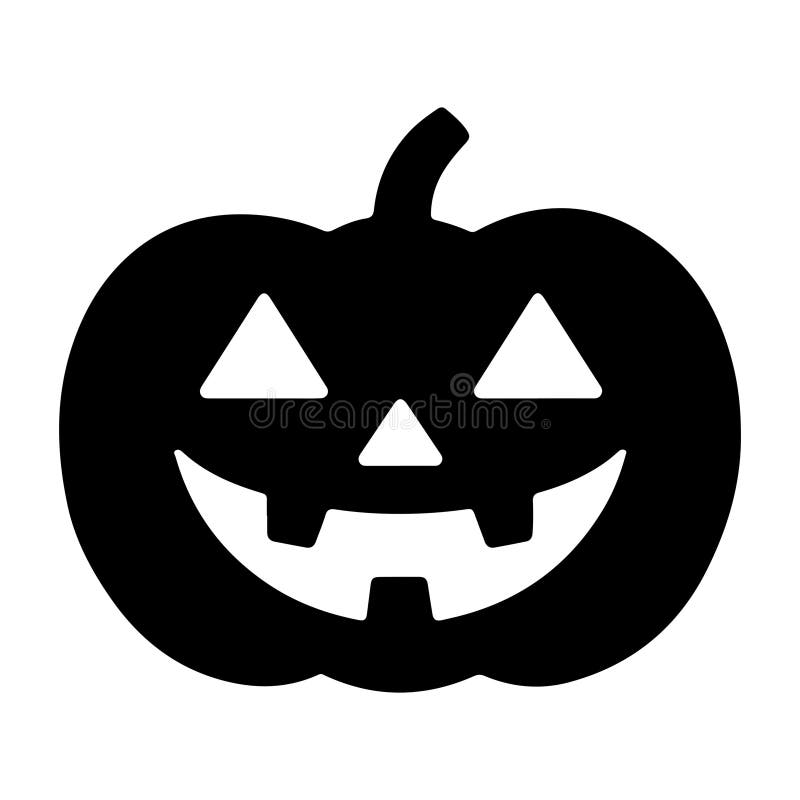 Pumpkin Icon Over White Background, Silhouette Style, Vector ...