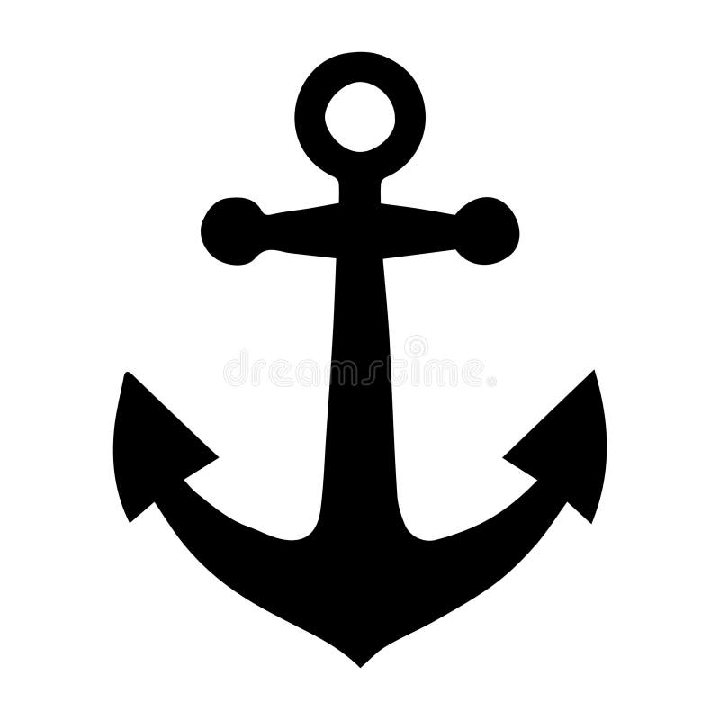Anchor Icon on White Background for Graphic and Web Design. Simple ...