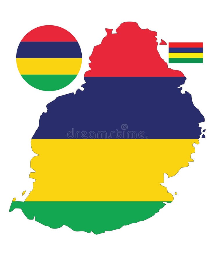 Mauritius Map and Flag stock vector. Illustration of textile - 358178402
