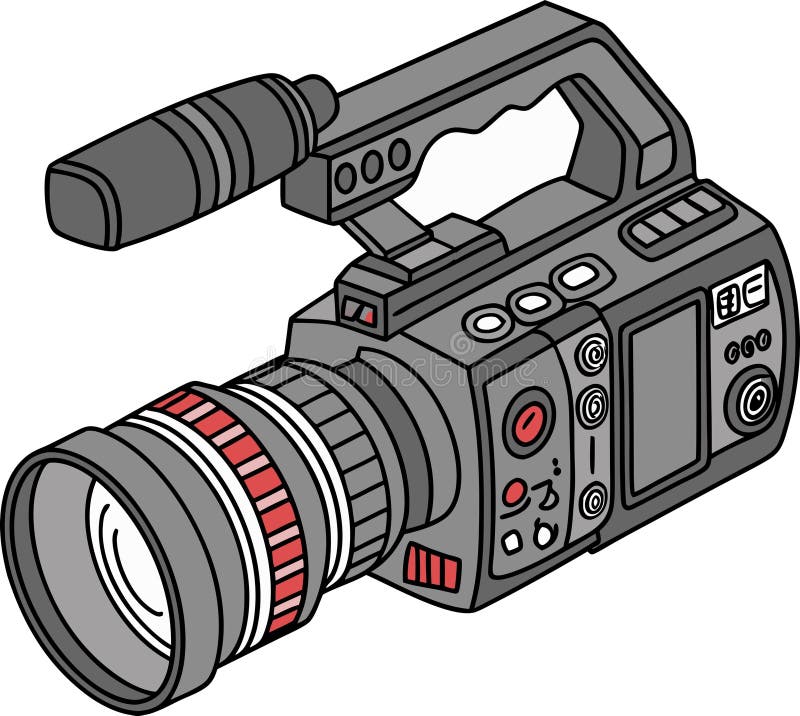 Video camera stock illustration. Illustration of camcorder - 358260614