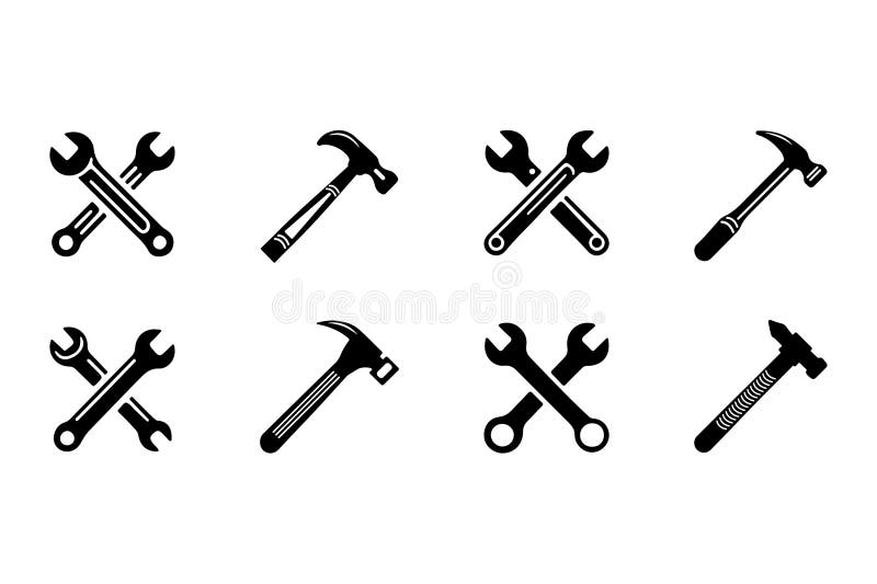 A Collection of Essential Hand Tool Icons. Stock Illustration ...