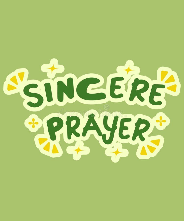 Sincere Prayer Islamic Typography Stock Illustration - Illustration of ...