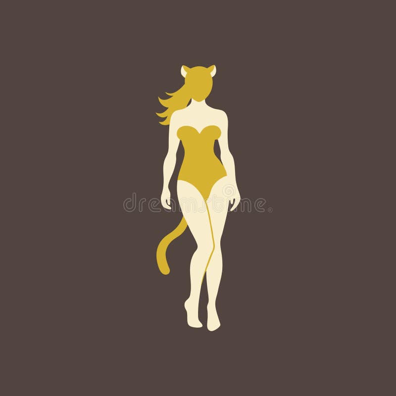Tiger Women Vector Art Illustration. Stock Illustration - Illustration ...