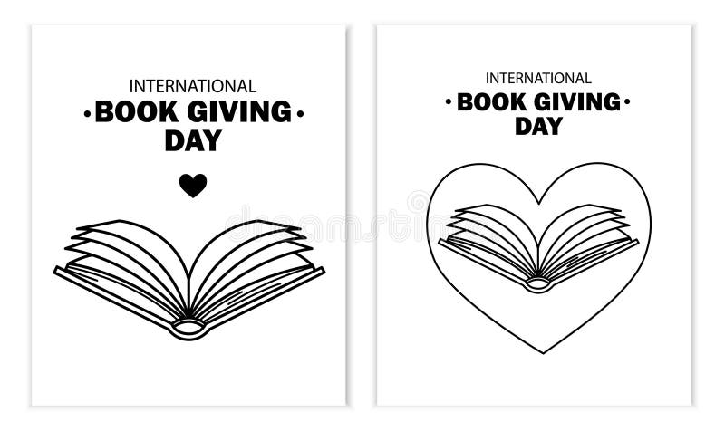 Banner for International Book Giving Day. Greeting Card or Poster Stock ...