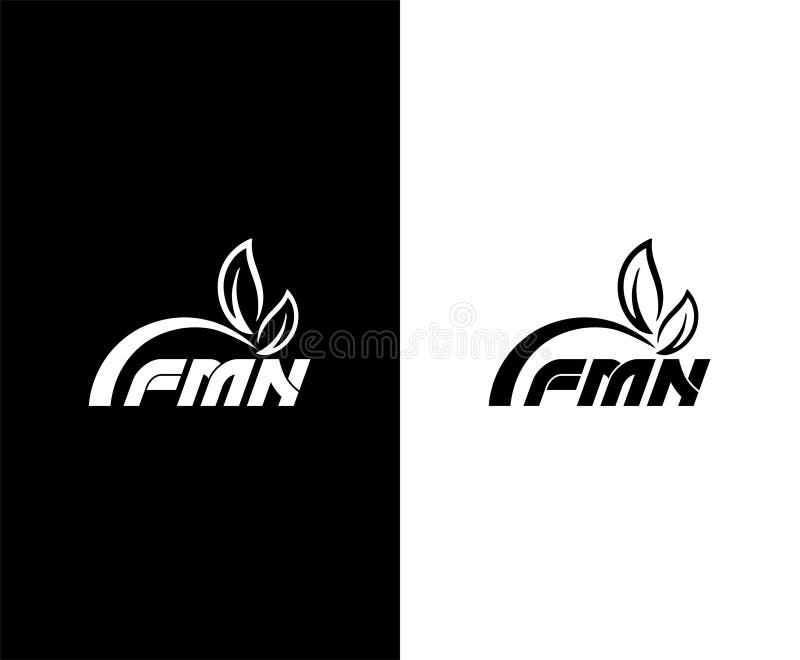 FMN Letter Technology Logo Design on Black Background FMN Creative ...