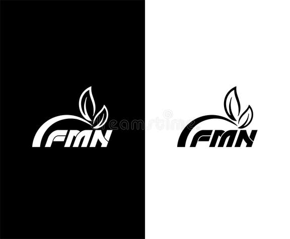 FMN Letter Technology Logo Design on Black Background FMN Creative ...