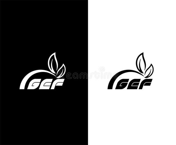 GEF Letter Technology Logo Design on Black Background GEF Creative ...