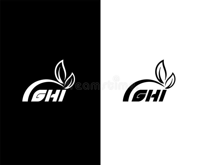 GHI Letter Technology Logo Design on Black Background GHI Creative ...