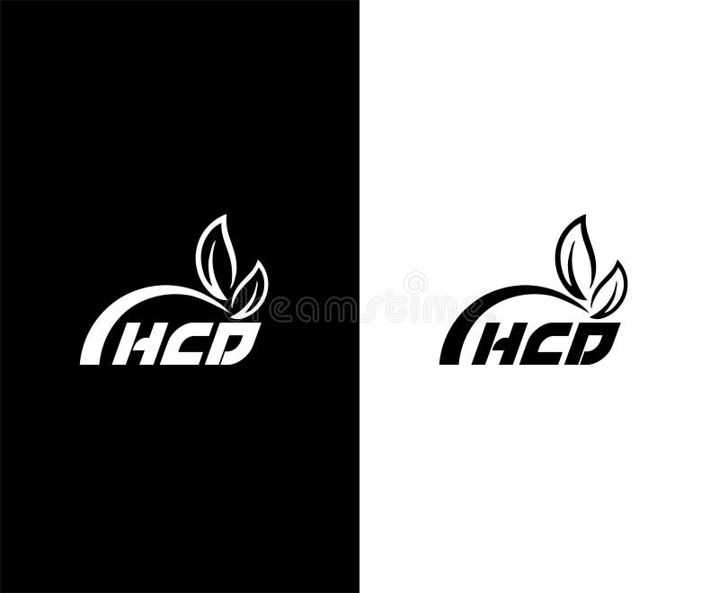 HCD Letter Technology Logo Design on Black Background HCD Creative ...
