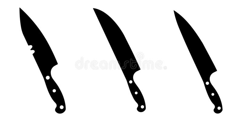 Black Kitchen Knife Set Icon - Perfect for Culinary and Cooking Designs ...