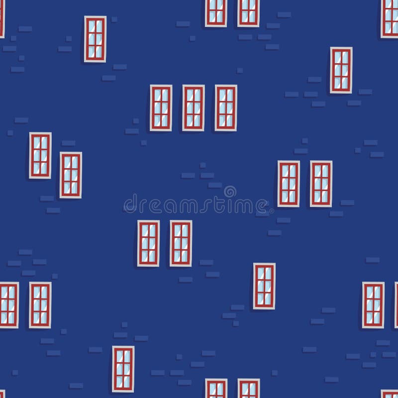 Simple Brick Wall Seamless Pattern in 2d Vector Illustration Style for ...