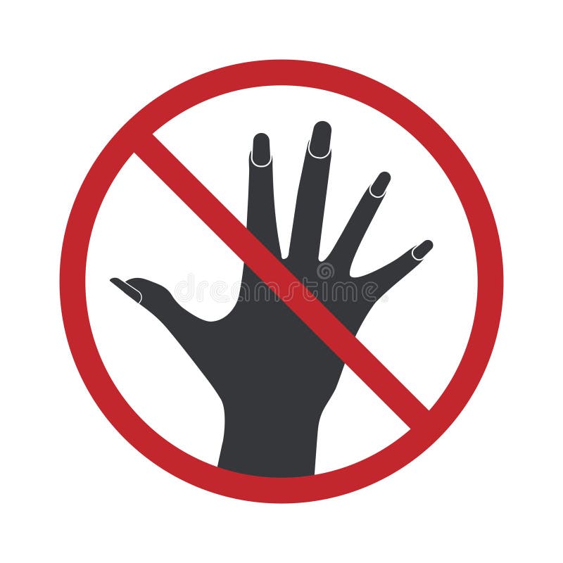 Isolated Prohibition Sign Indicating Do Not Long Nails, Representing a ...