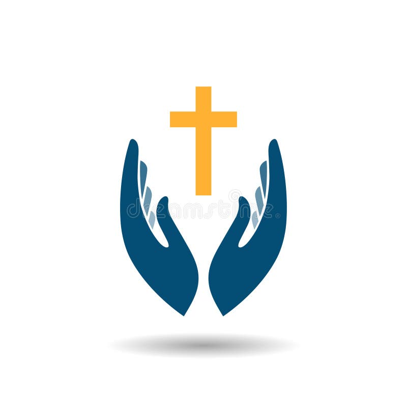 Religion Concept. Bible, Church, Faith, Prayer Icon or Symbol Stock ...