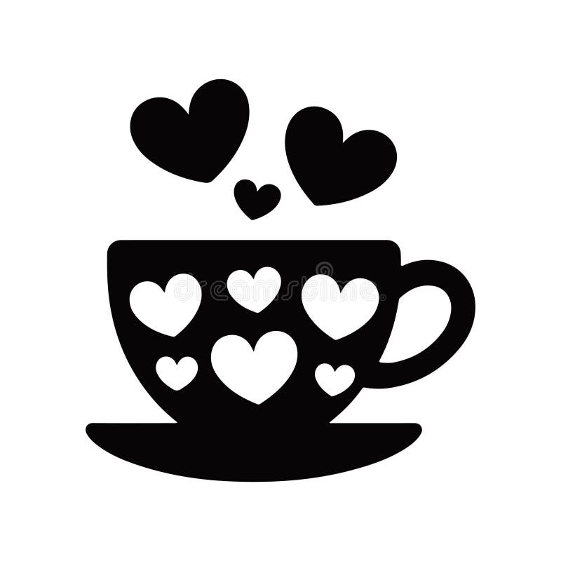 Elegant Cup Silhouette Vector Illustration Stock Vector - Illustration ...