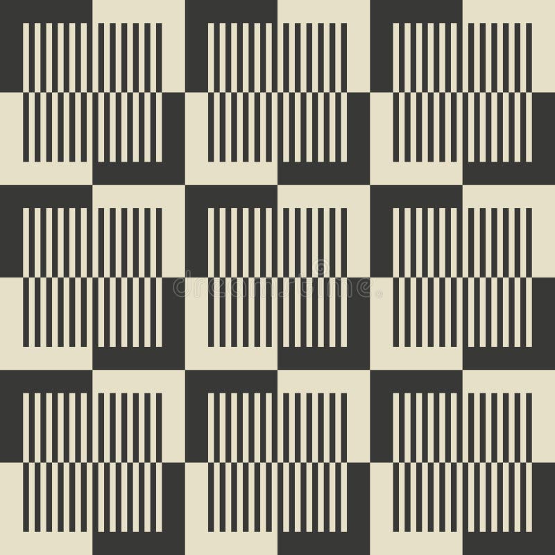 Monochrome Geometric Square Line Pattern Stock Vector - Illustration of ...
