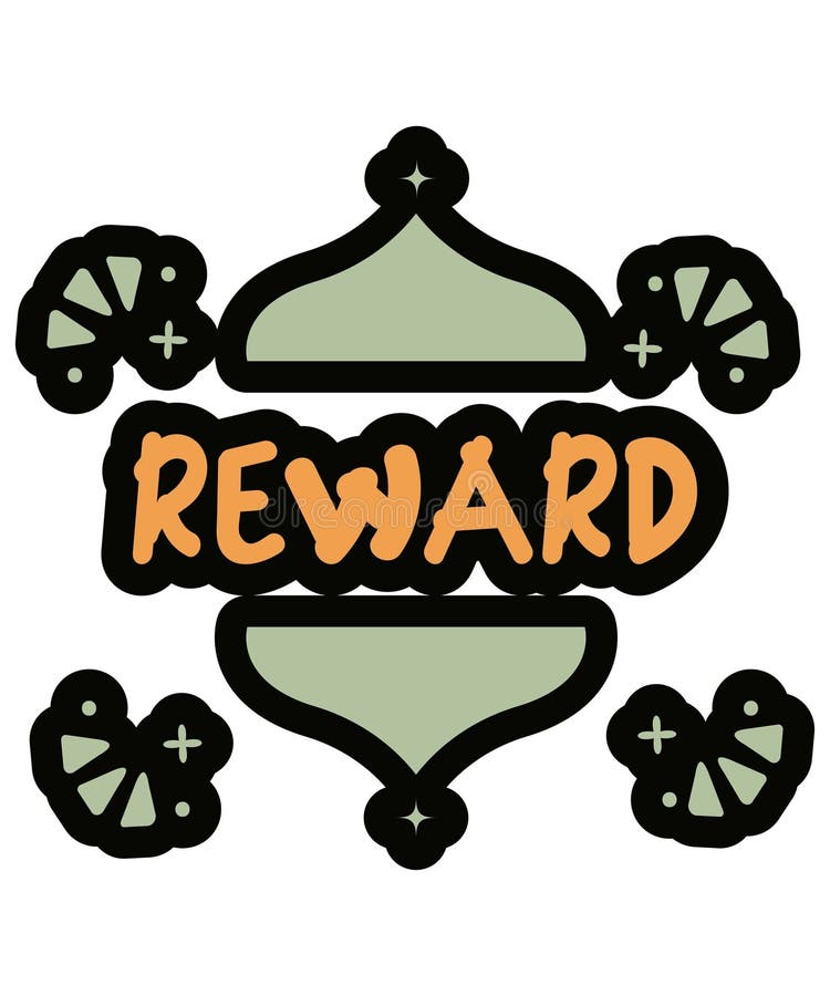 Ramadan Reward Illustration Stock Illustration - Illustration of font, iron: 358820950