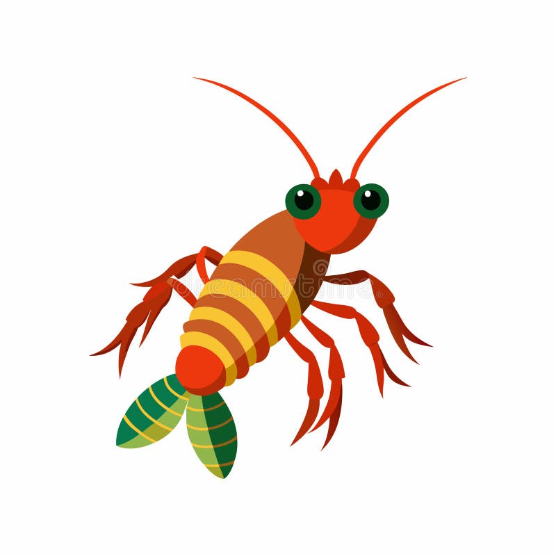 Mantis Shrimp Vector Art Illustration Stock Illustration - Illustration ...