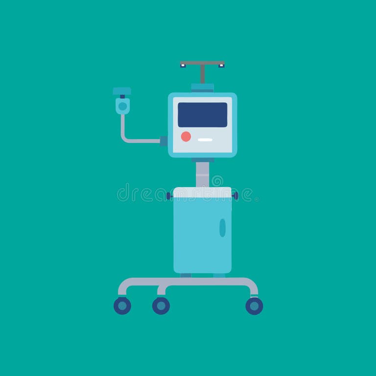 Medical Equipment-Anesthesia Machine Vector Artwork Stock Illustration ...