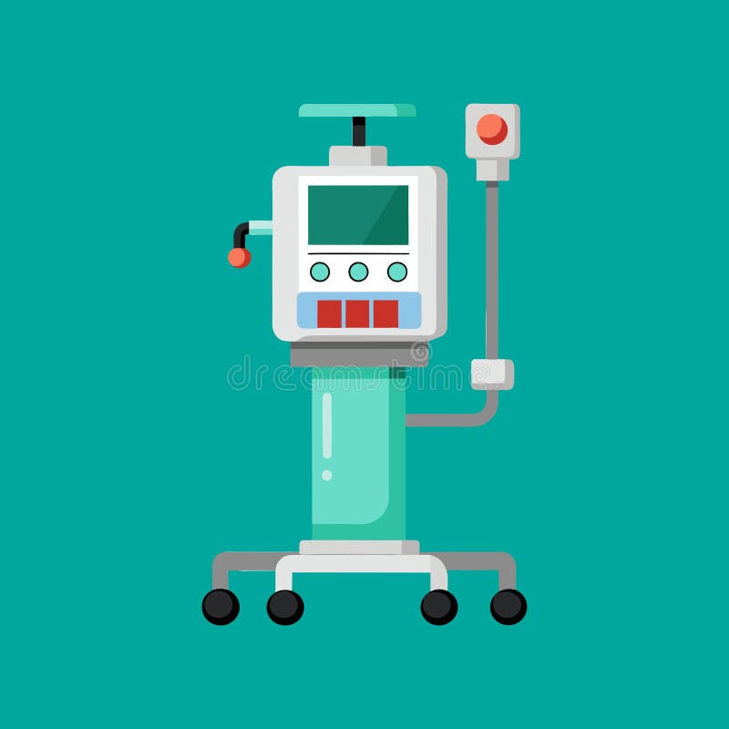 Medical Equipment-Anesthesia Machine Vector Artwork Stock Illustration ...