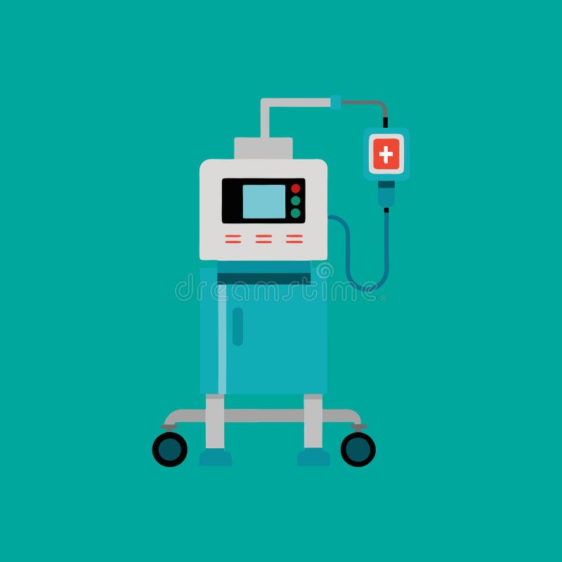 Medical Equipment-Anesthesia Machine Vector Artwork Stock Illustration ...
