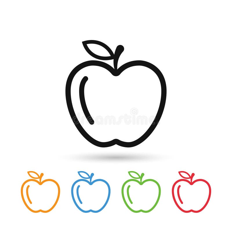 Apple Icon Vector. Apple Fruit Symbol Illustration Stock Vector ...