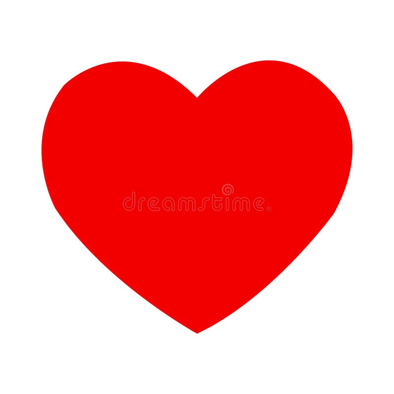 A Simple Red Heart Graphic Against a White Background. Stock Vector ...