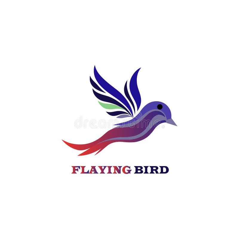 Flaying Bird Logo Icon Vector . Stock Vector - Illustration of brand ...