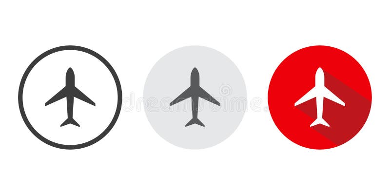 Plane Icon Vector. Airplane Sign and Symbol. Flight Transport Symbol ...