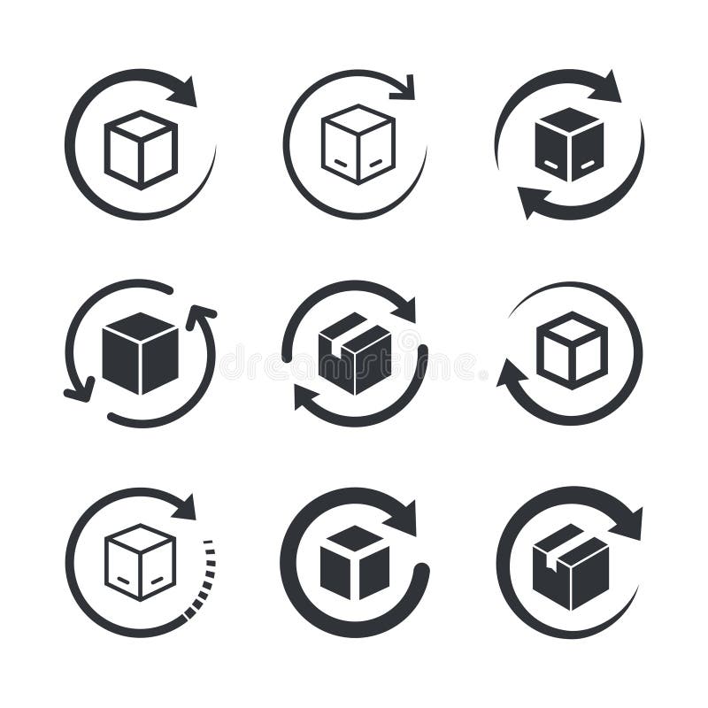 Return Package Icon. Delivery Parcel Sign. Return Parcel Sign. Return ...