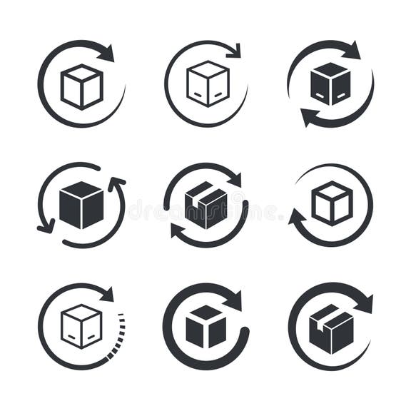 Return Package Icon. Delivery Parcel Sign. Return Parcel Sign. Return ...