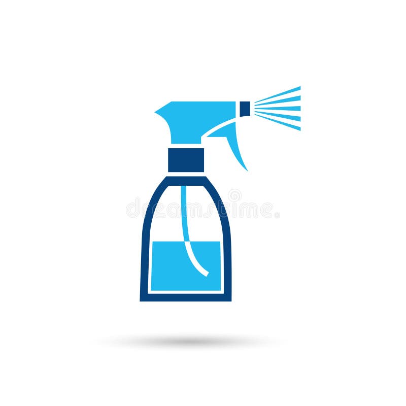 Cleaning Spray Bottle Icon. Spray Bottle Spraying Out Vector Icon Stock ...