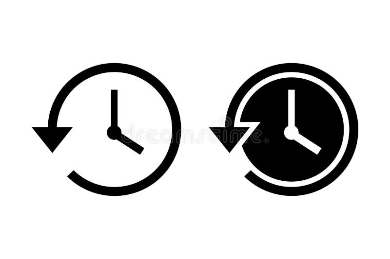 Time, Clock, History Icon Line and Solid Style. Account History Icon ...