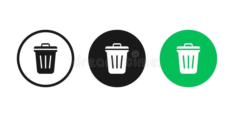 Delete Symbols. Recycle Bin Icon Vector. Trash Can Symbol. Trash Bin ...