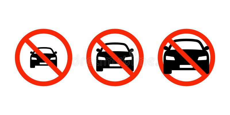 No Cars Allowed Sign Stock Illustrations – 124 No Cars Allowed Sign ...
