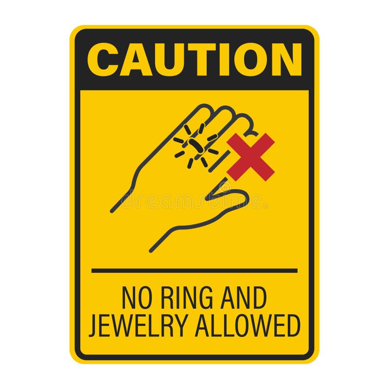 Isolated Prohibition Sign : Do Not Waer Ring, Wedding Rings, Metal Ring ...